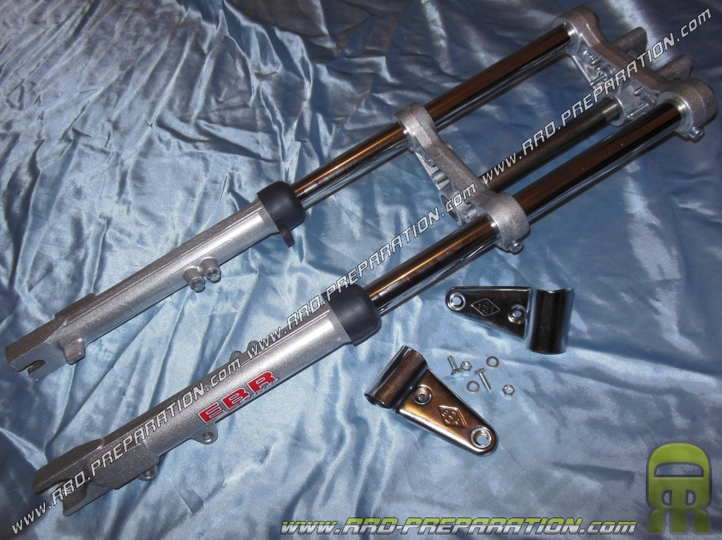 Fourche EBR RACING chromée hydraulique en aluminium réglable pour ...