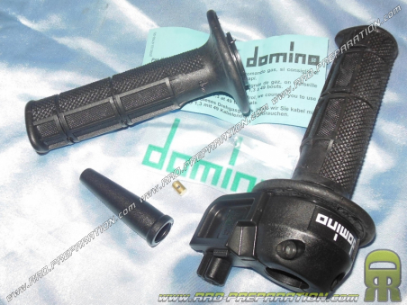 Throttle grip, DOMINO Enduro quick draw 74mm race, black coverings