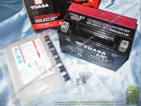 maintenance free battery YUASA YTX9-BS 12v 8Ah for motor bike, mécaboite, scooters ...
