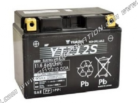 high performance battery YUASA 12v YTZ12S 11,6Ah (maintenance free gel ...