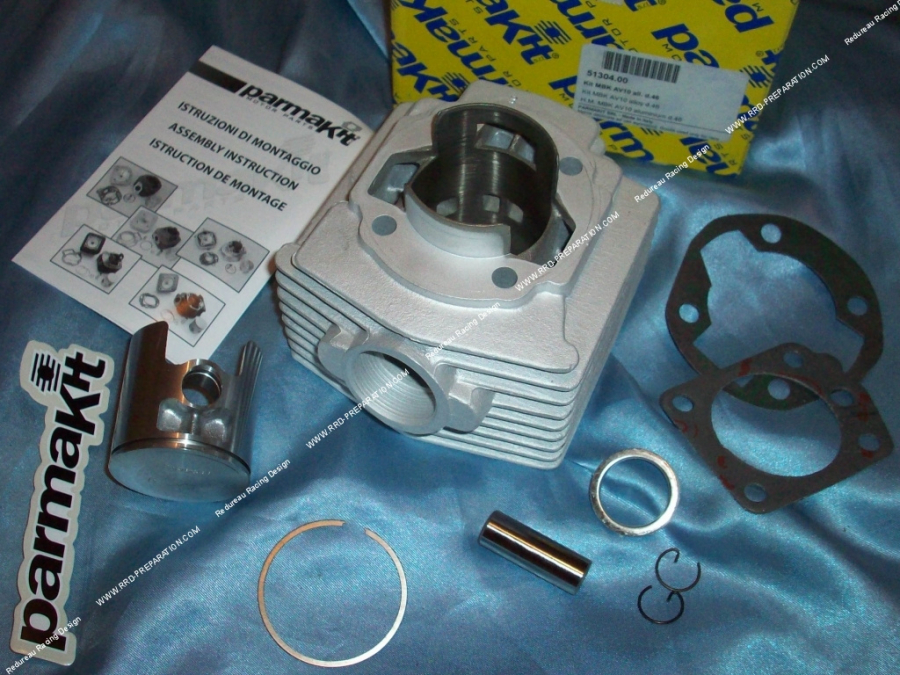 Kit 75 Ø47mm PARMAKIT aluminium air sans culasse pour MBK 51 / motobecane av10 Préparation ...