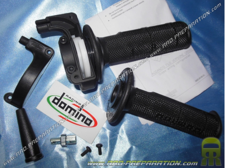 Throttle grip, quick draw DOMINO Cross 48mm stroke black coverings
