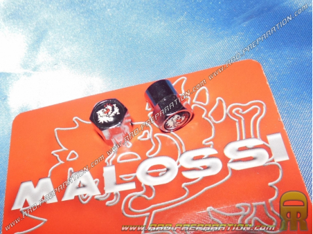 Pair of MALOSSI valve caps for motorcycle, scooter, mob, bicycle ...