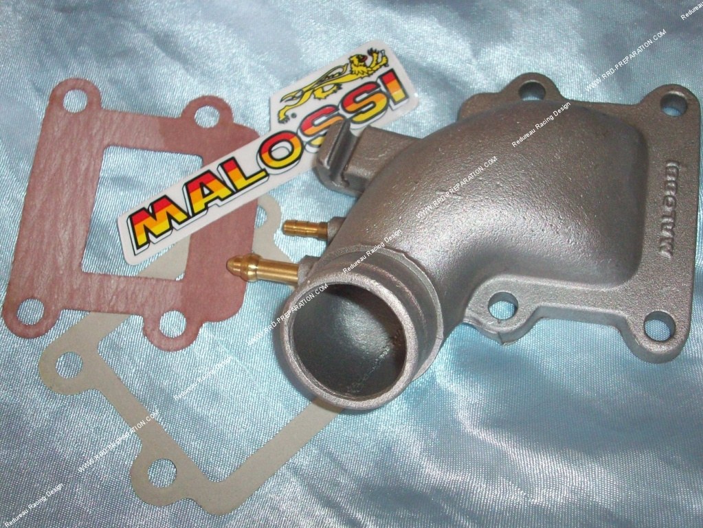 Pipe d'admission MALOSSI aluminium montage souple (carburateur de 24 à ...