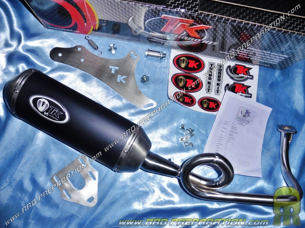 Pot d'échappement TURBO KIT TK SCOOTER 4T 50cc GY6, KYMCO PEUGEOT ...