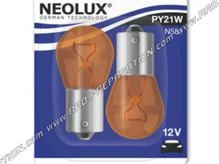 Ampoule de clignotant NEOLUX, lampe standard à clips BAU15S ergot ...