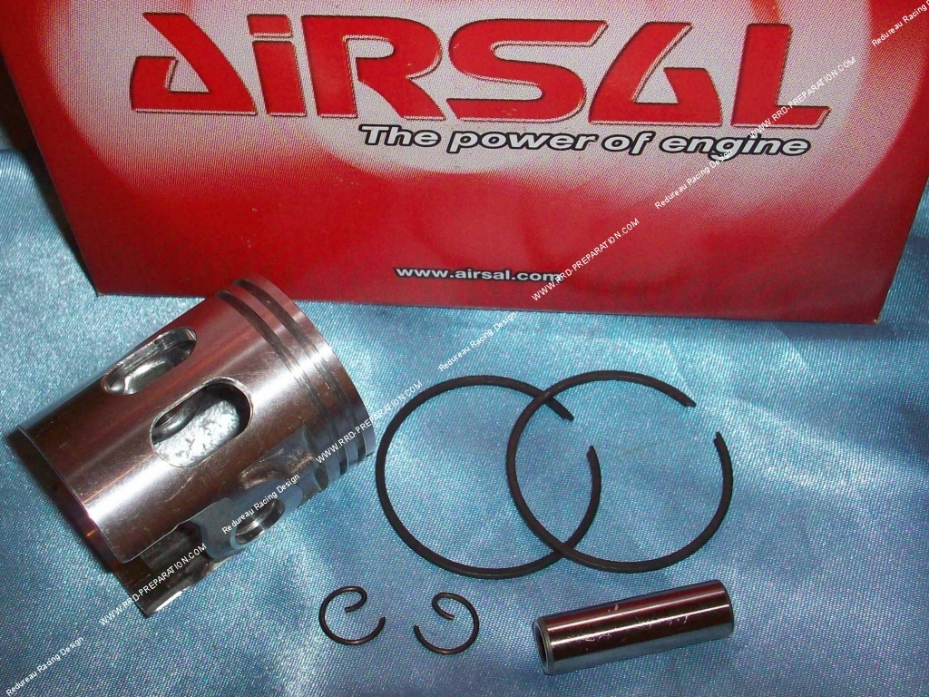 Piston AIRSAL bi-segment Ø40mm axe 10mm pour kit 50cc AIRSAL SPORT ...