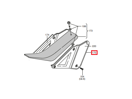 POLINI black side plate for POLINI MINICROSS X3, XP4, X5, XP 65 R