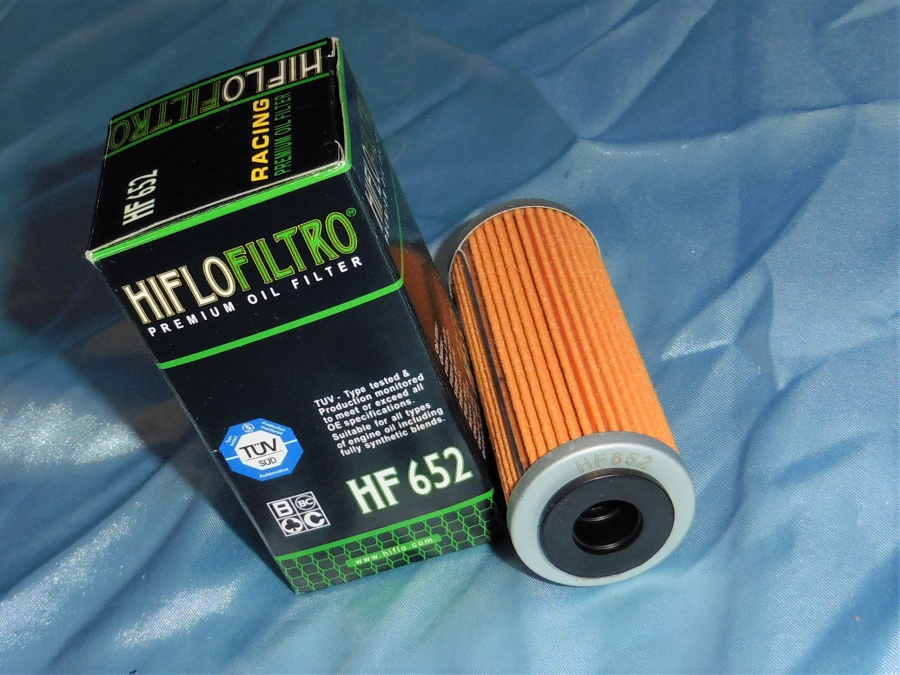 Filtro de aceite HIFLOFILTRO HF652 tipo original para motocross HUSABERG FE, HUSQVARNA FC, KTM ...