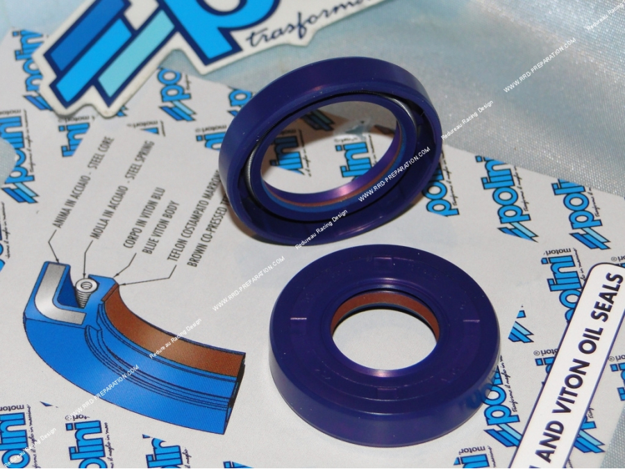 Pair of 2 oil seals (oil seal) of POLINI TEFLON & VITON competition ...