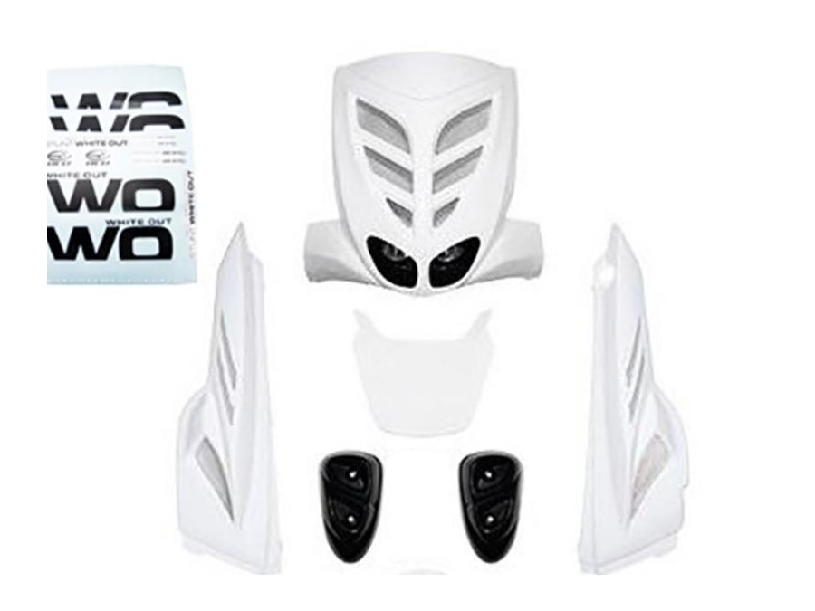 Kit 7 pieces of white BCD fairing for scooter 50cc YAMAHA SLIDER NAKED ...