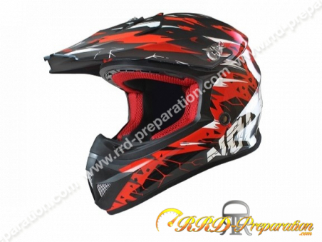 Casque Cross No End Cracked Rouge Taille Xl