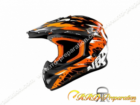 CHILD CROSS NO END CRACKED Helmet Orange Size YL (52 - child)