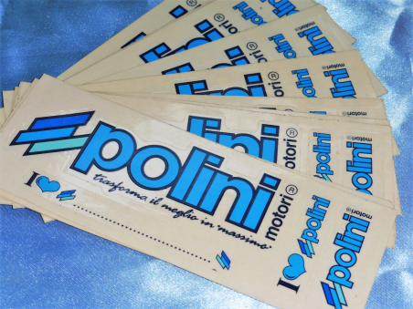 Sticker POLINI 12 X 4cm adhesive blue line