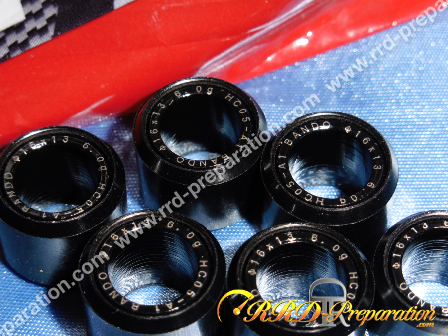 Set of 6 BANDO rollers in Ø16X13mm weight of your choice gram 5
