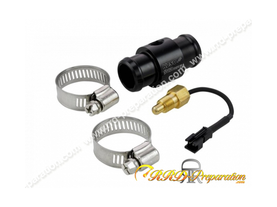 T adapter on hose with KOSO temperature sensor for motorcycle, scooter ...
