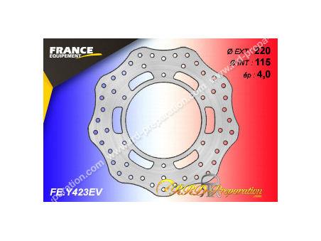 Brake disc FRANCE EQUIPEMENT Ø220mm VAG YAMAHA DT, TDR, DTR 125