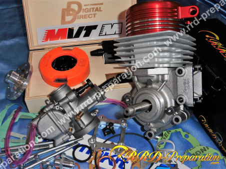 Moteur complet MBK 51 assemblé PARMAKIT 82cc refroidissement liquide ...