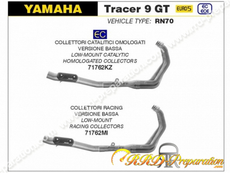 ARROW manifold "low version" for THUNDER, WORKS silencer for Yamaha ...