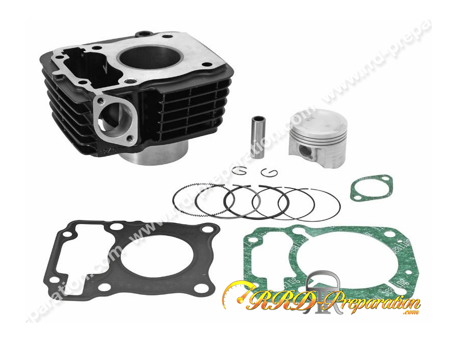 Cylinder - piston 125 P2R Ø57mm aluminum for motorcycle MASH, SUZUKI GZ ...