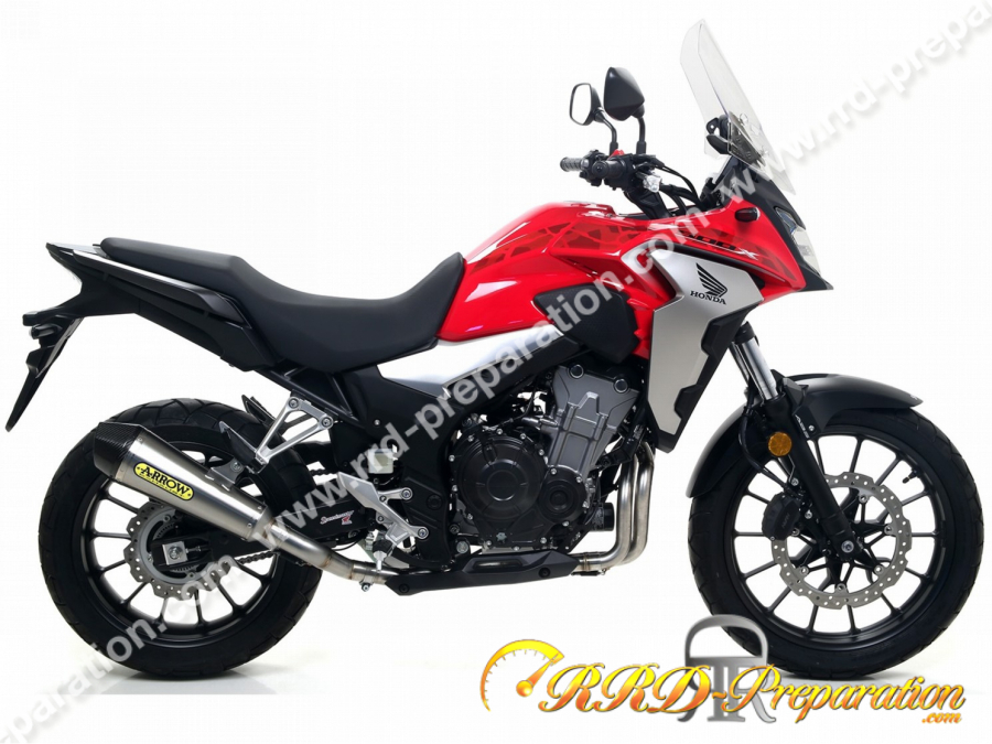 Kit silenciador escape con conexión ARROW X-KONE para colector original en moto Honda CB 500 X ...
