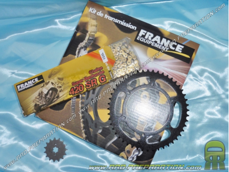 Reinforced FRANCE EQUIPEMENT chain kit for MASAI 50 X RAY motorcycle ...