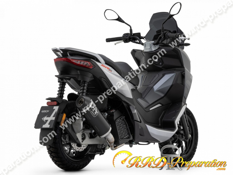 Ligne d'échappement ARROW URBAN ALUMINIUM "DARK" pour scooter APRILIA ...