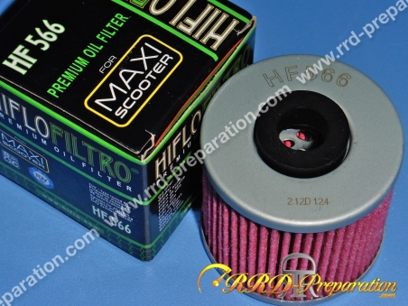Oil filter HIFLO FILTRO HF566 original type for maxiscooter KAWASAKI J ...
