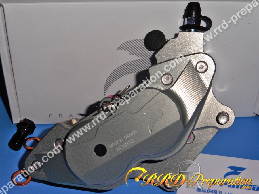 Left brake caliper with pads FRANDO COMPETITION 4 pistons CNC UNIVERSAL ...