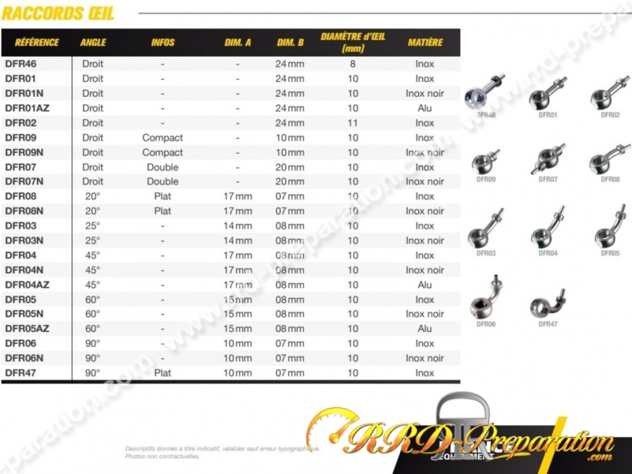 BANJO coupling to brake hose eye FRANCE EQUIPEMENT universal scooter ...