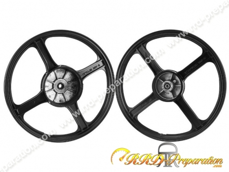 Pair of 16-inch P2R rims for PIAGGIO CIAO moped black