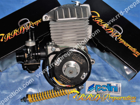 Complete assembled engine RRD POLINI HYPER-RACING long stroke 75cc MBK ...