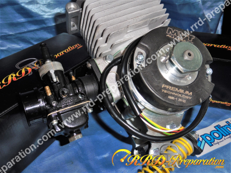 Moteur complet MBK 51 assemblé POLINI W ++ course longue 75cc ...