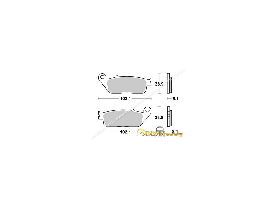 Ap Racing Scooter Organic Front Rear Brake Pads