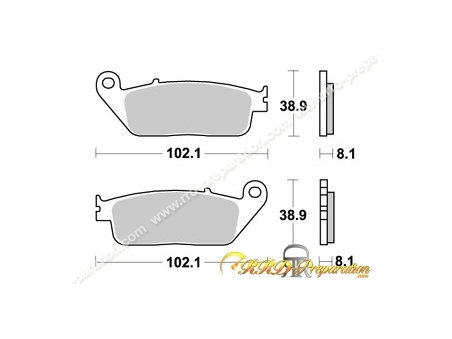 AP RACING SCOOTER Organic front/rear brake pads