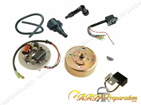 Complete ignition pack with coils, regulator, key, anti-interference ...