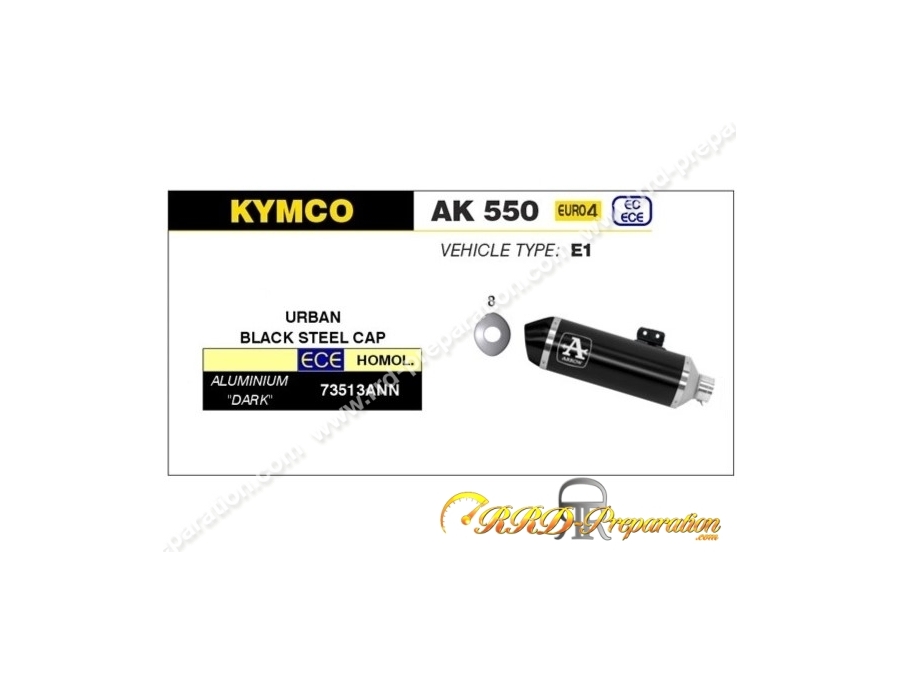 ARROW URBAN complete exhaust system for KYMCO AK 550 from 2017 to 2020
