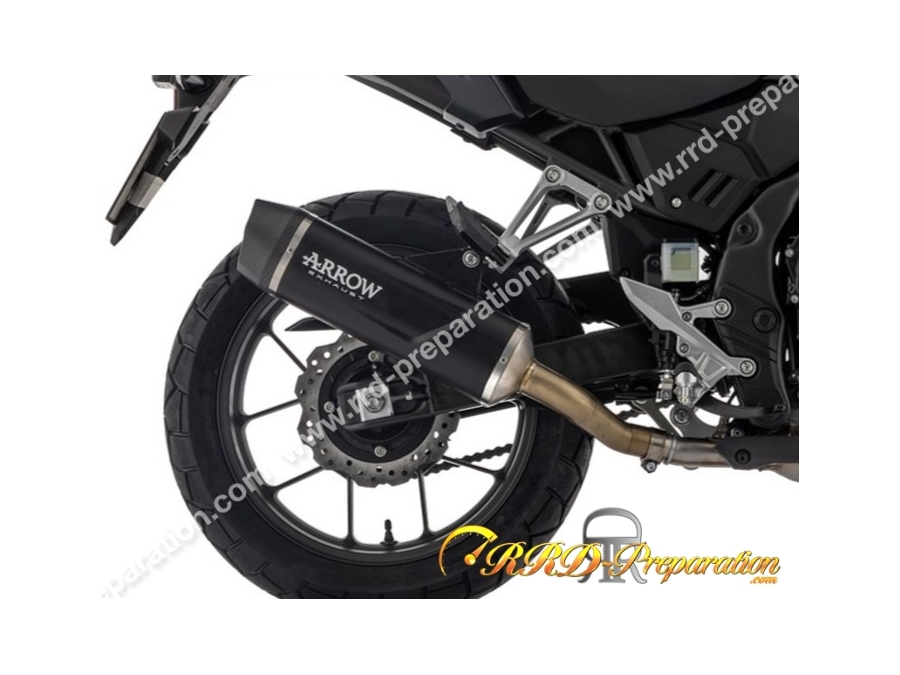 Silencieux ARROW INDY RACE EVO pour collecteur d'origine sur HONDA NX 500 et CB 500 HORNET à ...