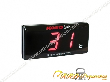 Red digital thermometer with probe KOSO for motor, radiator,