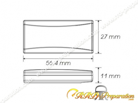 Red digital thermometer with probe KOSO for motor, radiator,
