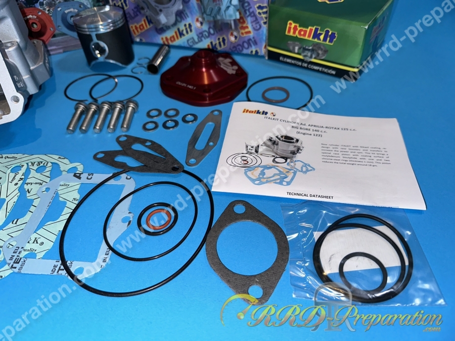 140cc ITALKIT bi-segment kit with cylinder head for 125cc ROTAX 122 ...