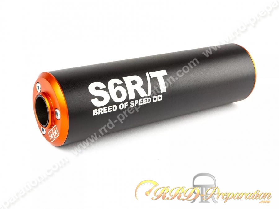 Exhaust Pot STAGE6 R/T 80 - 90 for DERBI (several colors available) color Black / Orange