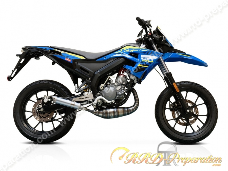 Exhaust MALOSSI MHR SUPERMOTO 100 low passage for DERBI