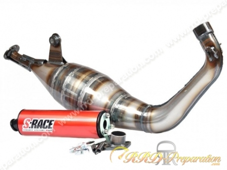 Exhaust MVT S-RACE 70 - 80cc low passage for DERBI