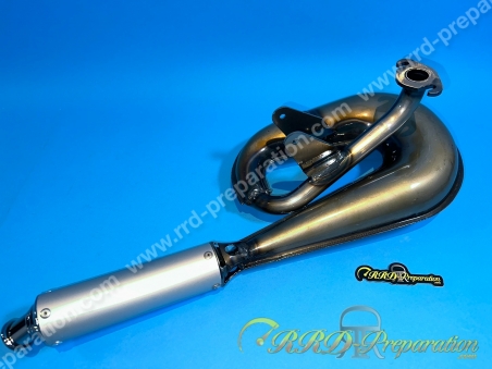 Pot d'échappement P2R serpentin finition vernis pour PEUGEOT 103 MVL, SP fixation à 2 vis (bride)