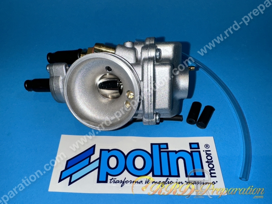 Carburateur POLINI CP 19 souple, avec graissage séparé, starter à câble ou à levier au choix ...