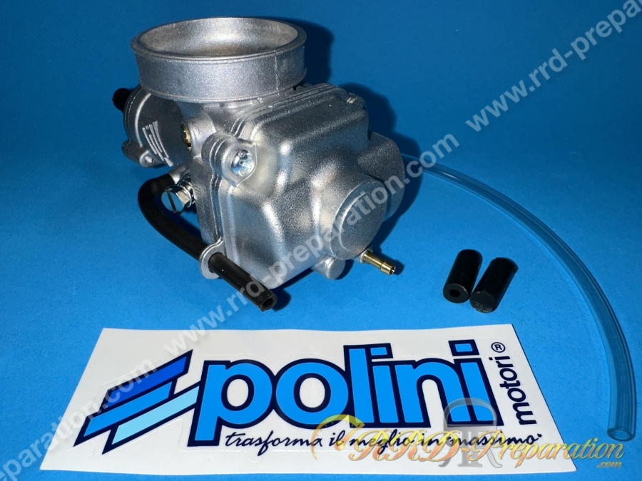 Carburateur POLINI CP 19 souple, avec graissage séparé, starter à câble ou à levier au choix ...