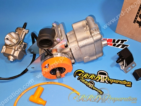 Moteur complet MBK 51 assemblé MVT G2B 70cc admission latérale ...