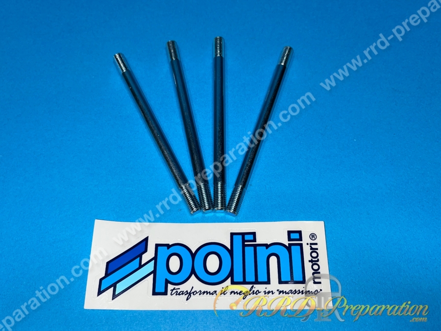 Set of 4 POLINI reinforced M7 X 113mm cylinder studs for AM6, Derbi ...