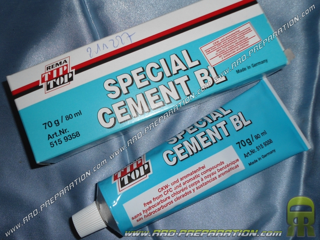 Colle, cément de vulcanisation pour mèches, rustines... Réparation pneu ...